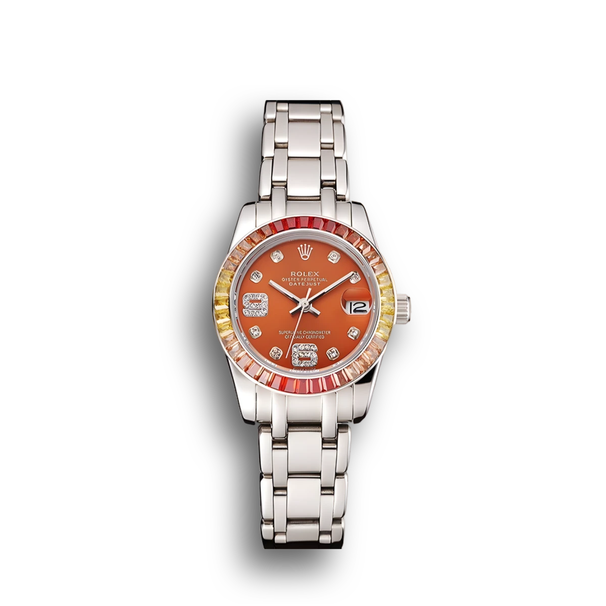 Rolex Datejust SC016821 33mm Orange Dial – Time Excellence