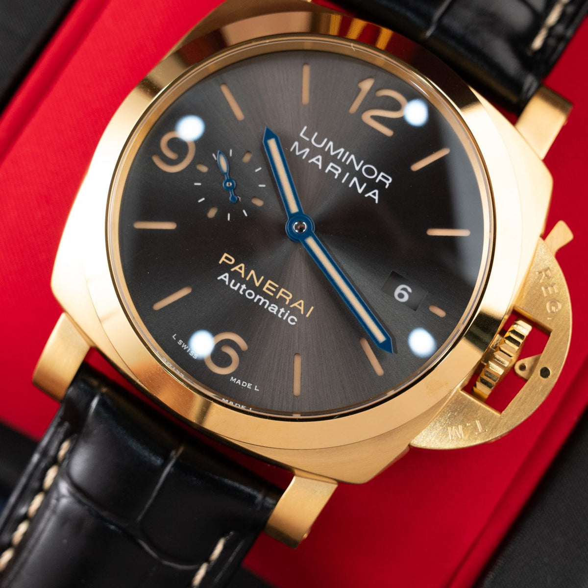Panerai Swiss 1:1 Watch Luminor Marina PAM1115 Gray Dial Automatic Mov ...