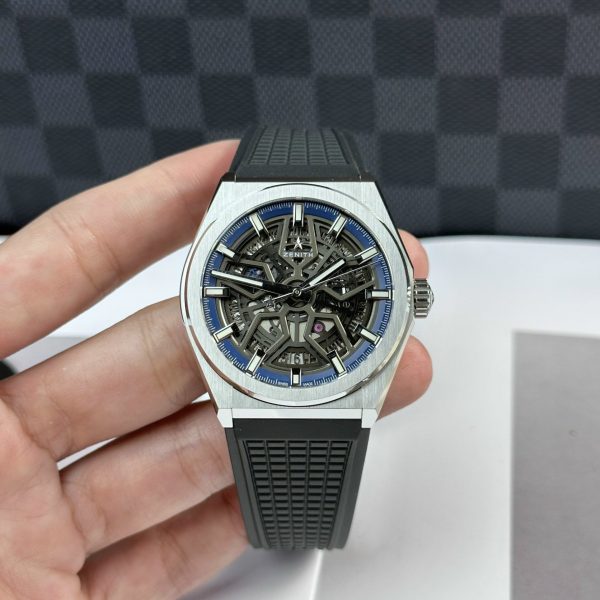 Zenith Defy Classic Swiss 1:1 Watch LF Factory Black Rubber Strap 41mm ...