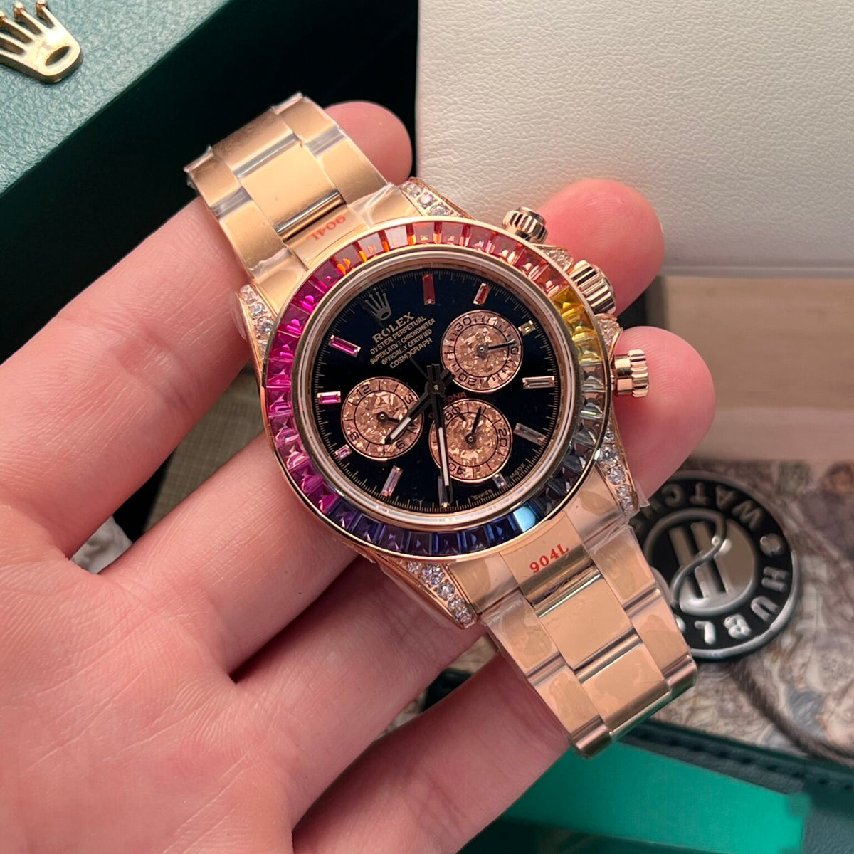 Rolex Swiss 1:1 Watch Cosmograph Daytona 116595RBOW Black Dial Noob Fa ...