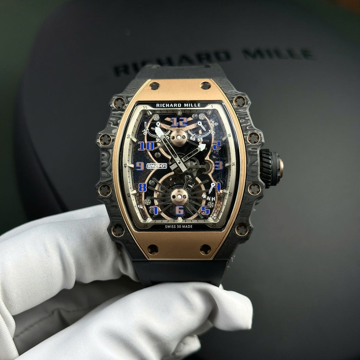 Richard Mille RM21-01 Aerodyne Swiss 1:1 Watch Tourbillon Movement Rub ...