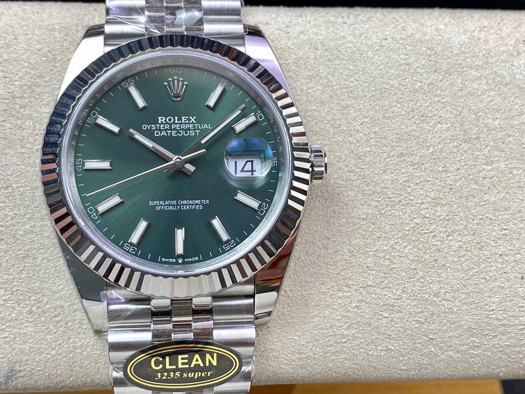 ROLEX DATEJUST CUSTOM GREEN DIAL ON JUBILEE BRACELET 1:1 SWISS GRADE ...